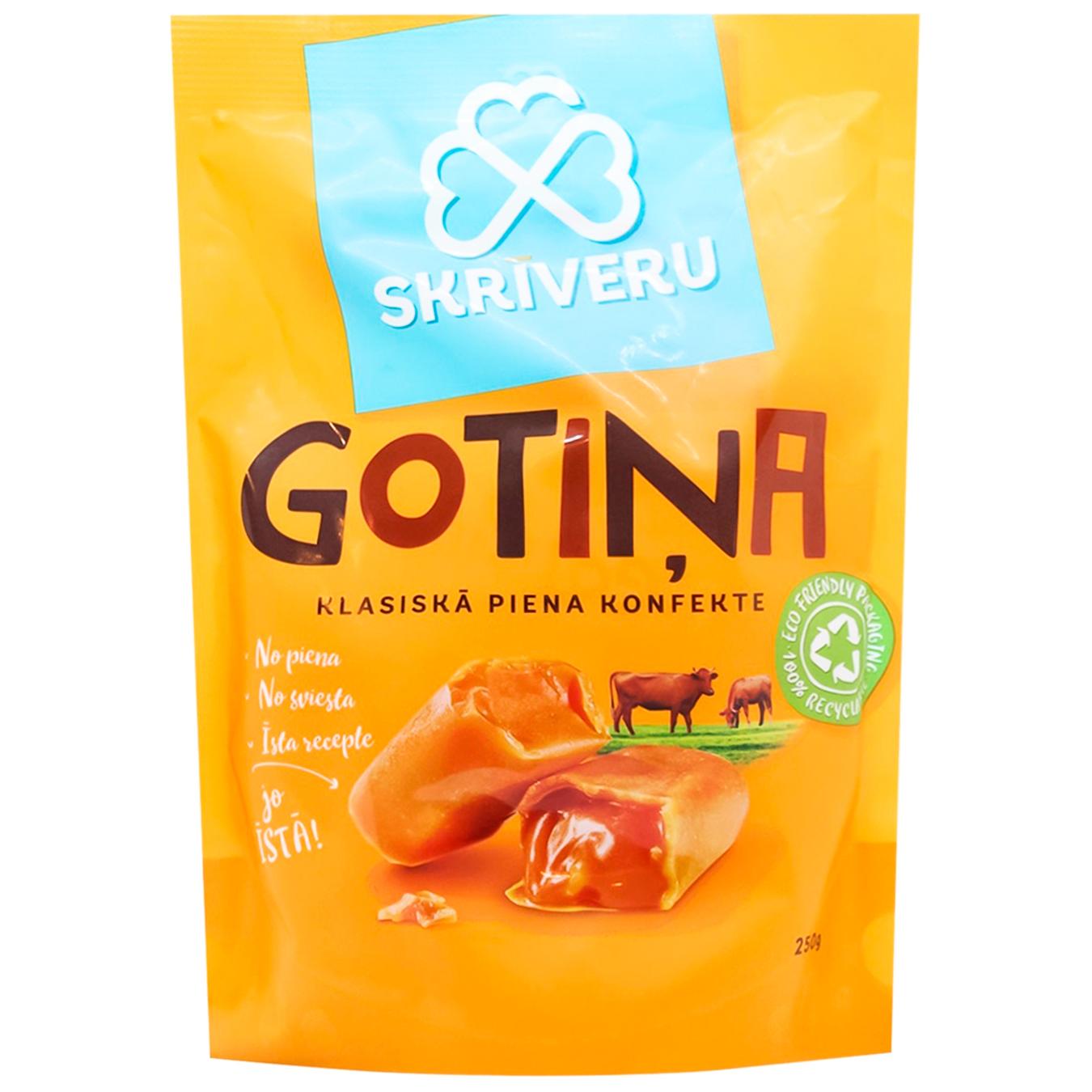 Молочные конфеты Skriveru gotiņa классические 250 г купить по лучшей ...